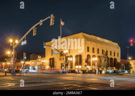 Downtown Azusa, California, USA at night Stock Photo - Alamy