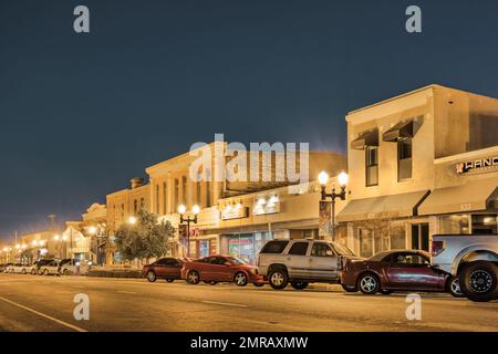 Downtown Azusa, California, USA at night Stock Photo - Alamy