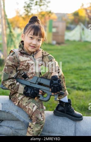 Happy girl playing cs Stock Photo - Alamy