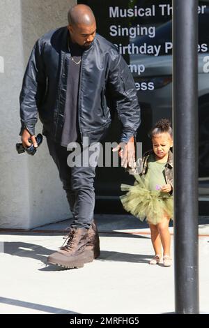 Kanye West and North West leaving ballet class. Los Angeles, CA. 11th ...