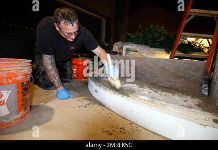 Display of a Native- Americans' dugout canoe at James River State Park ...