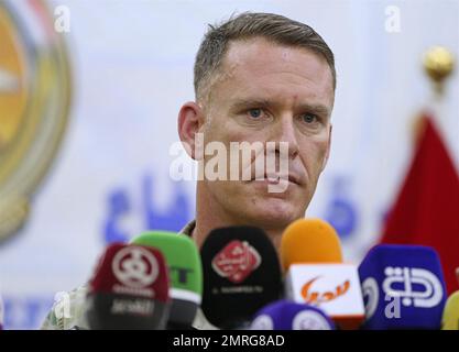 Operation Inherent Resolve spokesman U.S. Army Col. Ryan Dillon and ...