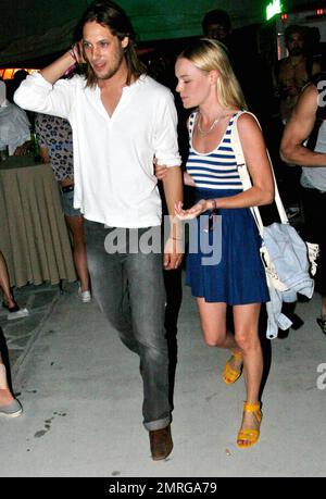 Actress Kate Bosworth and boyfriend English model/singer James Rousseau ...