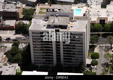 Aerial views of Kelly Osbourne's luxury condo building, which is the ...
