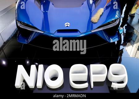 Nio EP9 supercar on display at the Bicester Flywheel held at the ...