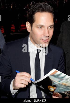 Actor Paul Rudd attending the World Premiere of "Wanderlust" held at ...
