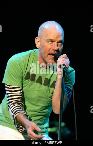 R.E.M. performs at the Langerado Music Festival on the Big Cypress ...