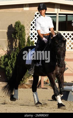 EXCLUSIVE!! Leona Lewis dons her riding boots and hard hat to go ...