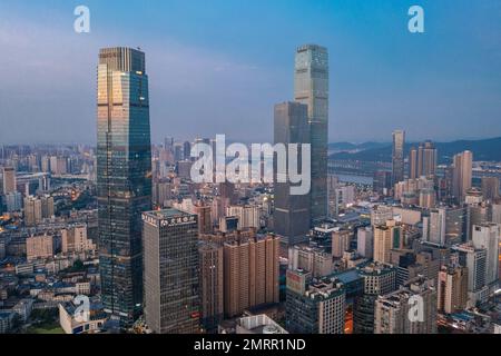 Aerial changsha shimao international financial center world financial ...