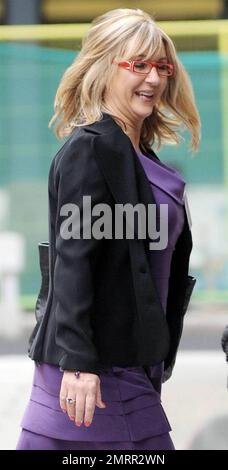 British classical soprano singer Lesley Garrett looks very happy as she ...