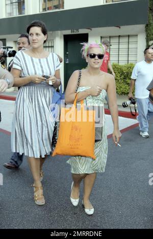 Lily Allen shops at Tracy Ross in Sunset Plaza. Los Angeles, CA. 6/13 ...
