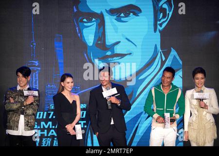 Taiwanese actress Hannah Quinlivan, left, the wife of Taiwanese singer ...