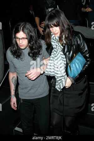 Actress Liv Tyler and a male friend arrive at the restaurant Katsuya ...