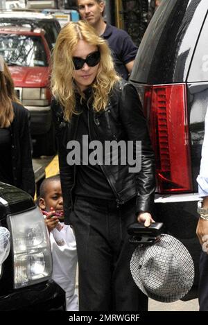 Madonna brings along her children David Banda, Rocco and Lourdes as she ...