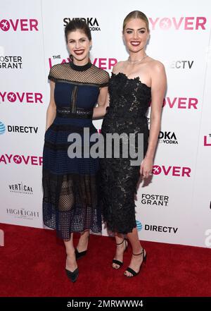 Alexandra Daddario, left, and Kate Upton arrive at the Los Angeles ...
