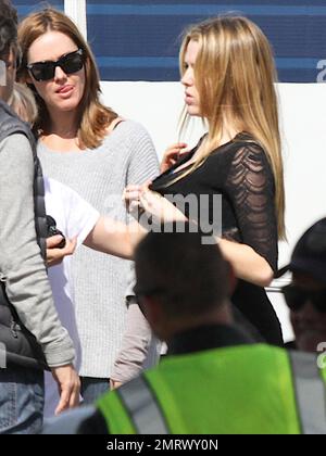 Majandra Delfino on the set of Mandy Moore's new untitled television ...