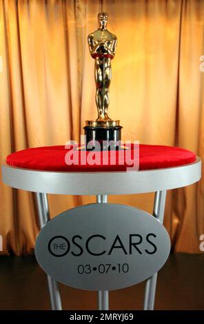 An Oscar staue on display at the Time Warner Center during the Academy ...