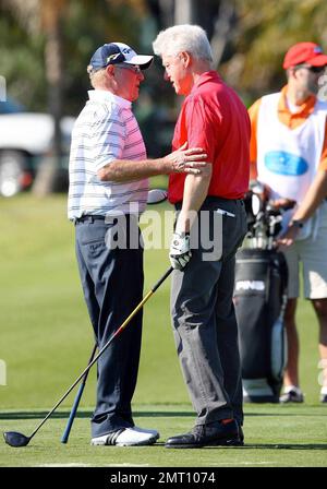 Exclusive!! James Caan and President Bill Clinton play on day three of ...