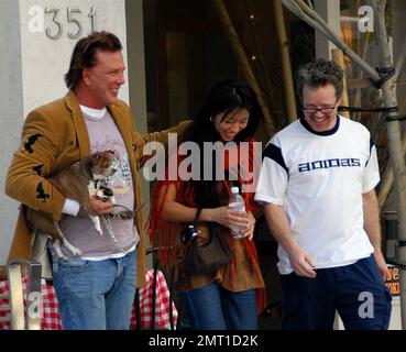 Exclusive!! Mickey Rourke takes his dog Loki, a Chihuahua-Terrier mix ...
