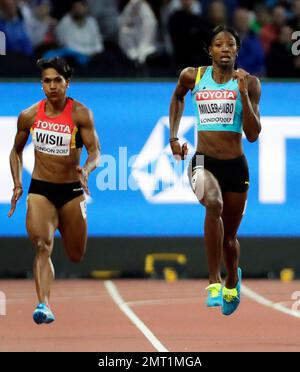 Papua New Guinea's Toea Wisil in the Women's 200m heat four during day ...