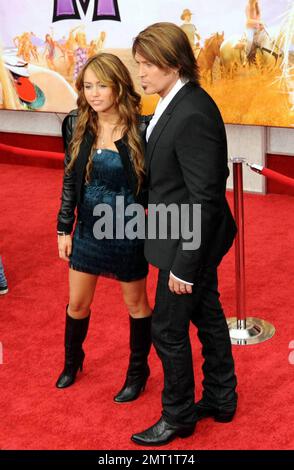 Miley Cyrus, accompanied by dad Billy Ray Cyrus, mom Leticia Cyrus ...