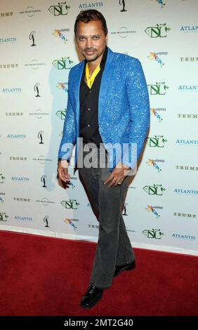 Gerry DeVeaux, a judge for the Miss Universe pageant, poses on the red ...