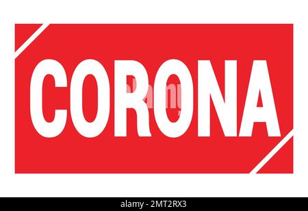 CORONA, text written on red grungy postal stamp Stock Photo - Alamy