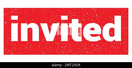 INVITED text written on red rectangle stamp sign Stock Photo - Alamy