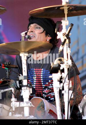 Metal legends Motley Crue perform live at the Sonisphere Festival. Lead ...