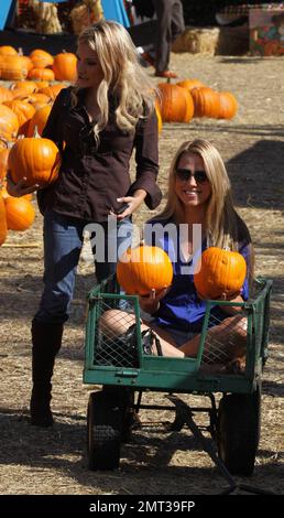 Tara Renee and Jessica Hall visit Mr. Bones Pumpkin Patch during a ...