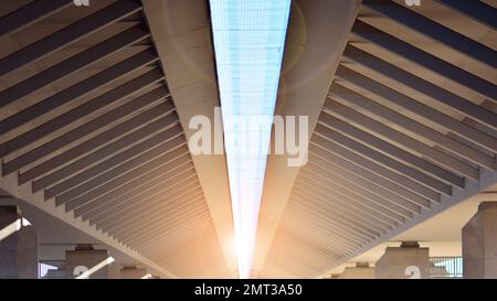 Reinforced Concrete Structure of Highway Overpass. View From Bottom ...
