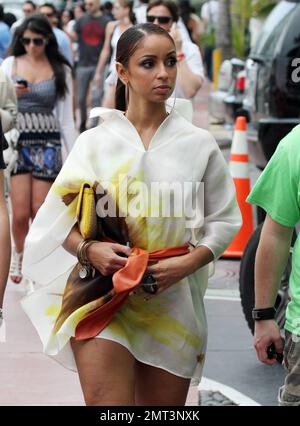 Mya Harrison talks a walk along Collins Avenue amongst the Spring Break ...