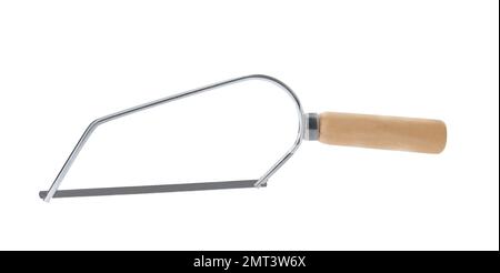 Modern coping saw isolated on white. Carpenter tool Stock Photo - Alamy