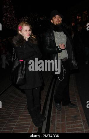 Rocker Dave Navarro spends some time doing some holiday shopping at The ...