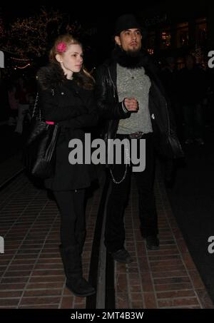 Rocker Dave Navarro spends some time doing some holiday shopping at The ...
