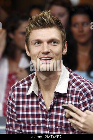 Solo artist Nick Carter makes an appearance on Much Music in Toronto ...