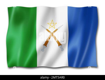 Afar people ethnic flag, Africa. 3D illustration Stock Photo - Alamy