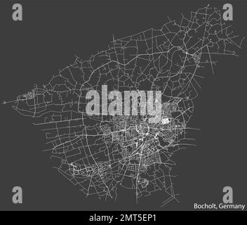 Street roads map of BOCHOLT, GERMANY Stock Vector Image & Art - Alamy