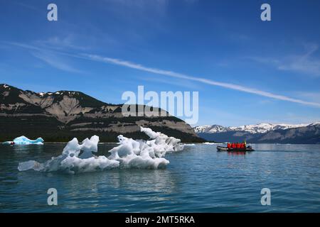 Alaska-Zodiac Cruising in Icy Bay-Wrangell-Saint-Elias Wilderness Stock ...