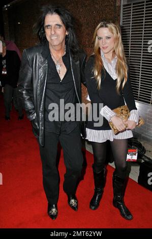 Alice Cooper and his daughter arrive at NME Awards at the El Rey ...