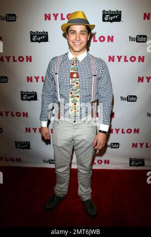 Actor Logan Huffman arrives at NYLON Magazine's party celebrating their ...