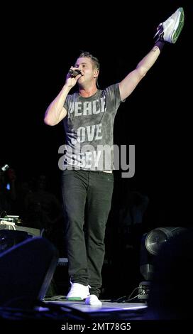 Ryan Tedder of OneRepublic performs at the Cruzan Amphitheater on ...