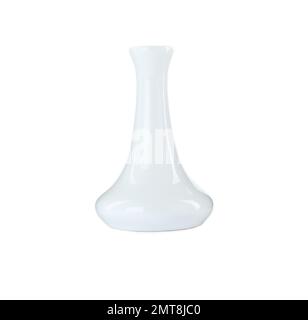 Stylish empty ceramic vase isolated on white Stock Photo - Alamy