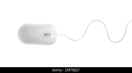 Modern wired computer mouse isolated on white Stock Photo - Alamy