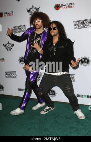 Rappers Redfoo and SkyBlu of LMFAO arrive at the seventh annual Black ...