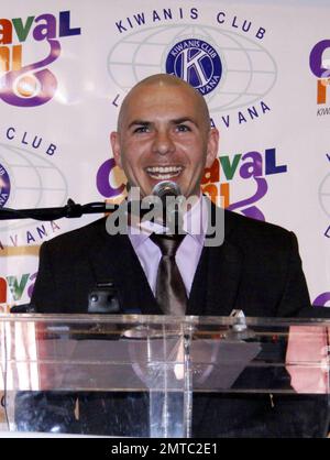 Rapper Pitbull makes an appearance at the 8th Street Jam on Calle Ocho ...