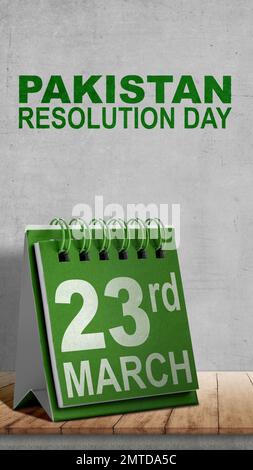 Calendar reminder of Pakistan Resolution Day. Pakistan Resolution Day ...