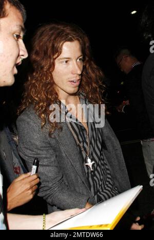 Shaun White at the official launch party for the new video game, RAGE ...
