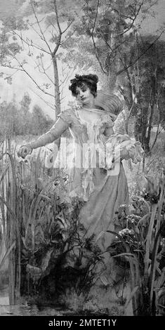 Flora, the goddess of flowers and the season of spring, with Chloris ...