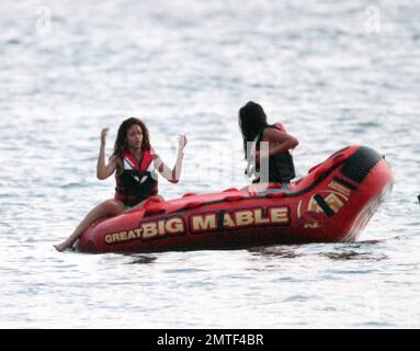 Rihanna took a ride on "Big Mable" at sunset and after several of her ...